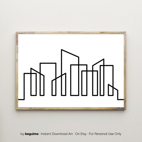 Abstract Line Art Minimal Line Drawing Print Light Grey | Etsy