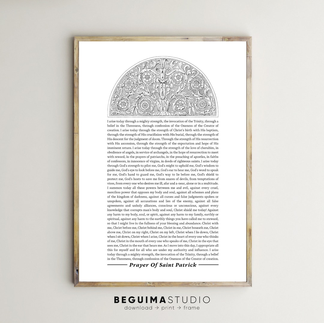 Prayer of St Patrick,saint Patrick's Breastplate,lorica of Saint ...