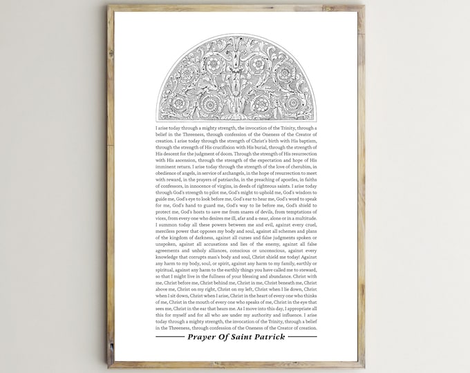 St Patricks Breastplate Prayer of Saint Patrick Printable Poster Christ ...