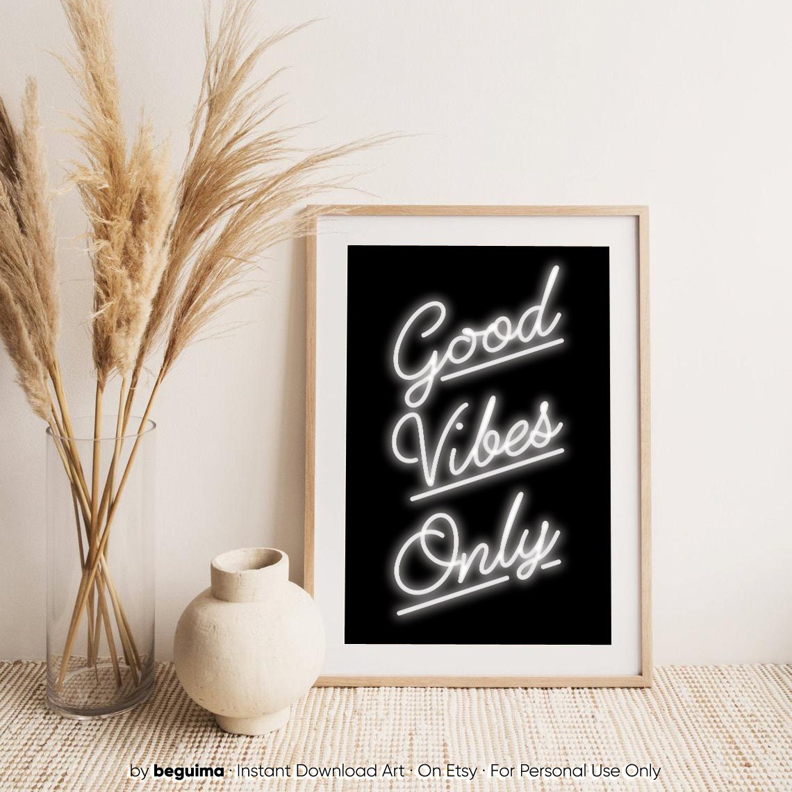 Good Vibes Only,inspirational Quote,inspiring Positivity Print ...
