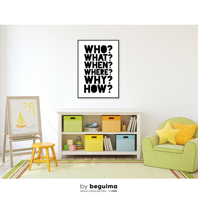 WhoWhatWhenWhereWhyHowFive WsQuestionsEducational | Etsy