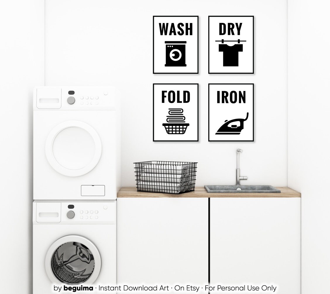 Laundry Wall Artlaundry Printslaundry Signslaundry | Etsy