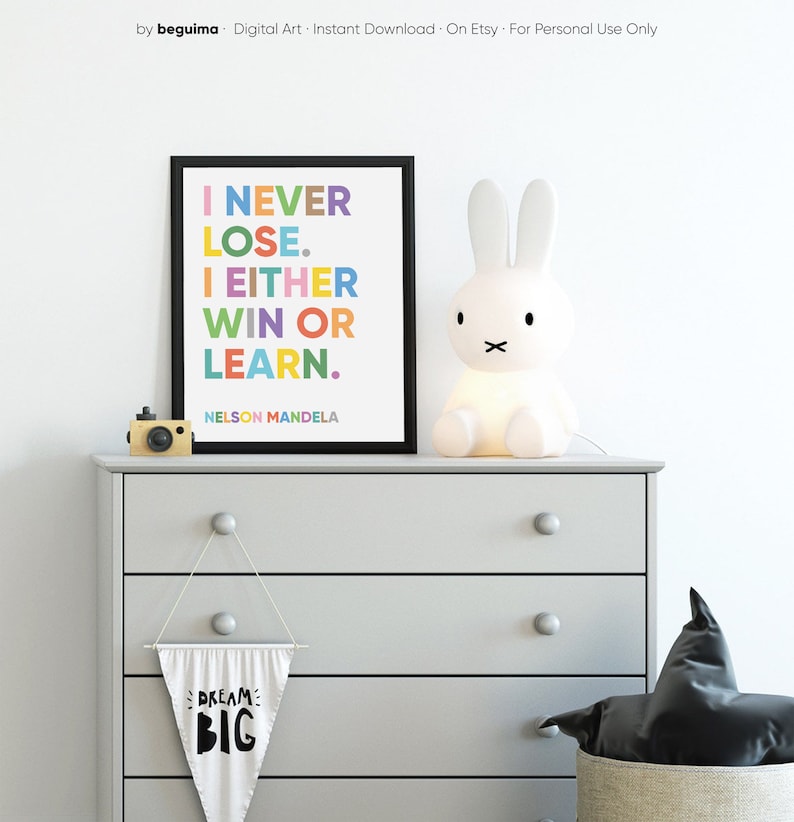 I Never Lose I Either Win or Learn,nelson Mandela,inspirational Quote ...