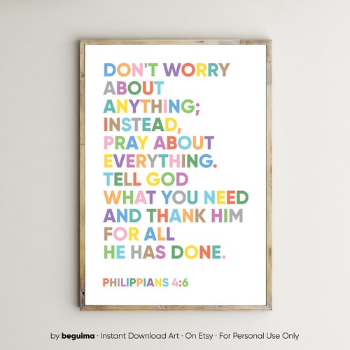 Kids Bible Verse Wall Art Scripture Posters Church Sunday - Etsy