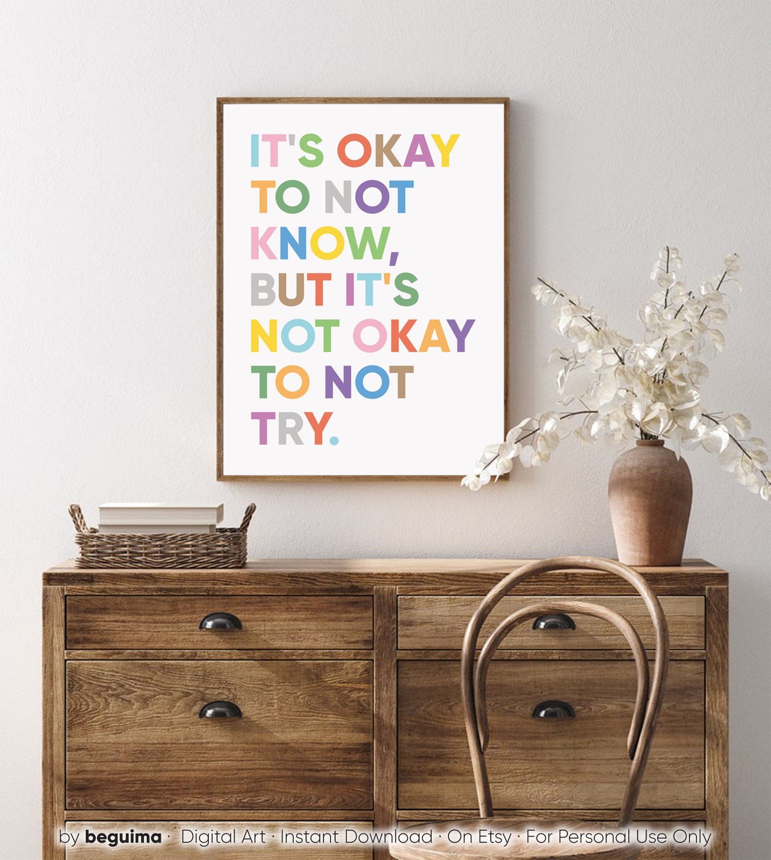 It's Okay to Not Know but It's Not Ok to Not Try,classroom Decor ...