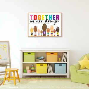 Stronger Together,diversity Prints,equality Posters,classroom Decor ...