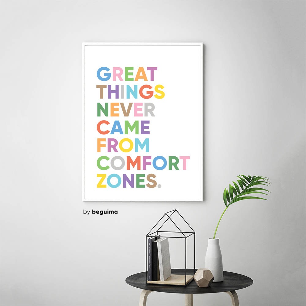 Great Things Never Came From Comfort ZonesMotivational | Etsy