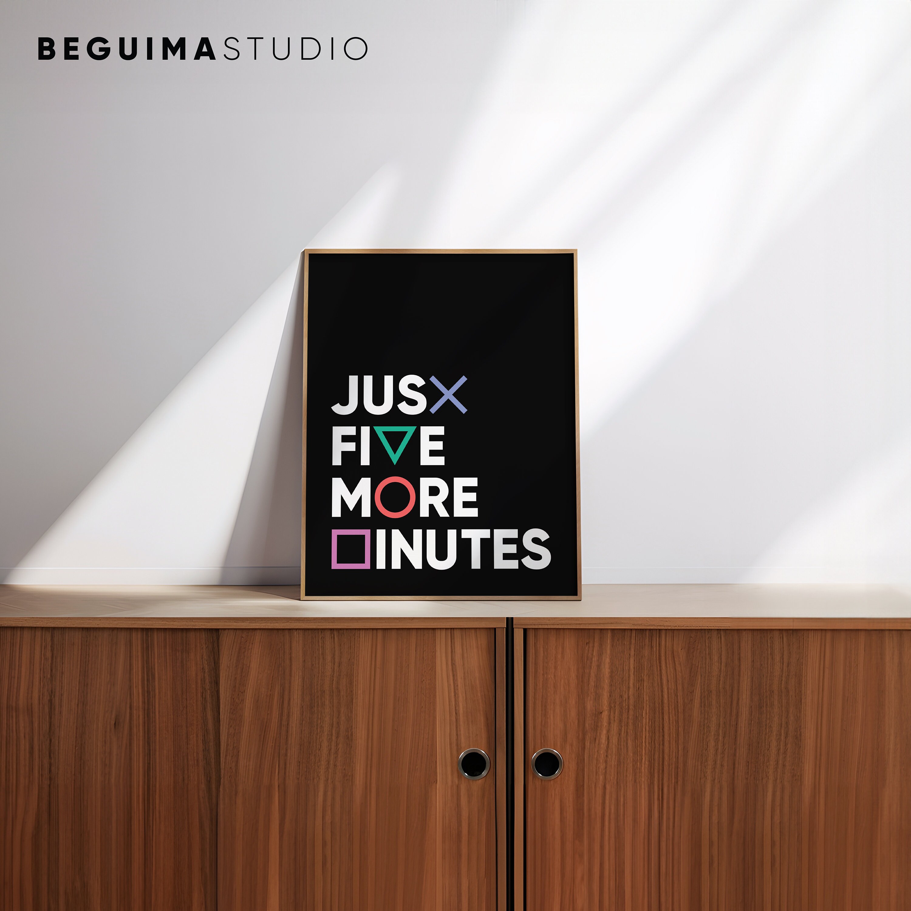 Just Five More Minutes,gamer Posters Video Game Prints Boy Wall Art ...