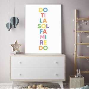 Do Re Mi Fa Sol La Ti DoMusic PrintsMusic Room DecorMusic | Etsy