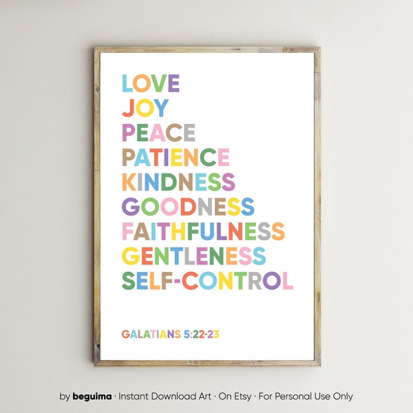 Fruit of the Spirit Poster - Etsy