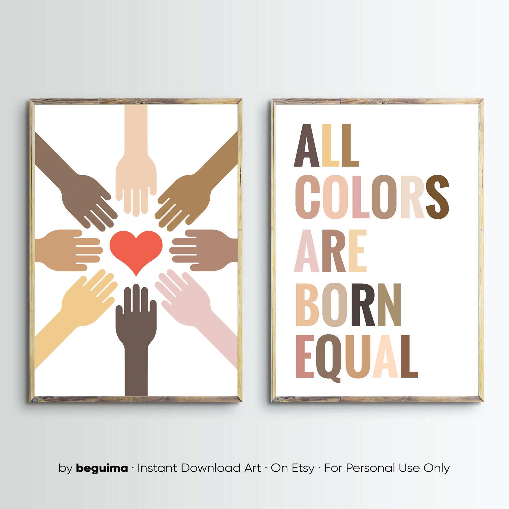 Racism Posters,equality Prints,classroom Decor,teacher Wall Art,set of ...