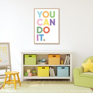 You Can Do It,motivational Prints,quotes for Kids,classroom Decor ...