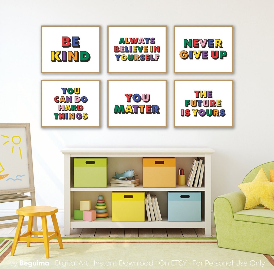 Kids Inspirational Quote Prints,classroom Decor,teacher Posters,set of ...