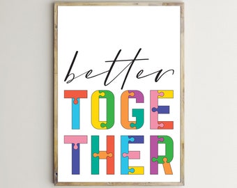 Better Together Classroom Sign - Etsy