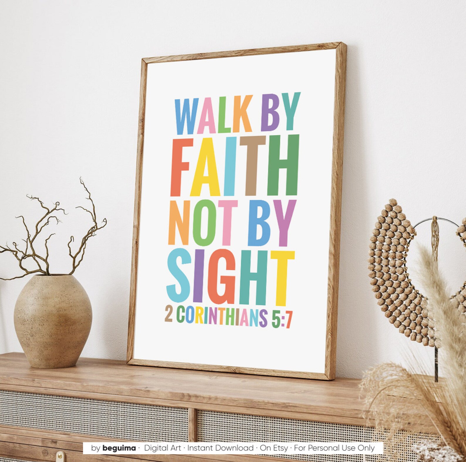 Walk by Faith Not by Sightbible Verse for Kidschristian | Etsy
