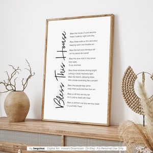 Bless This House,house Blessing,sign,poem,song,prayer,bible Verse ...