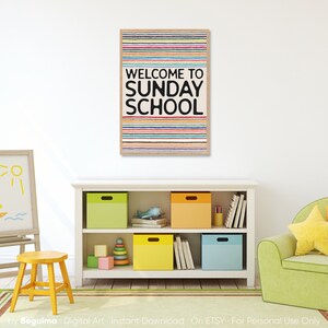 Welcome to Sunday School,kids Christian Prints Church Children's ...