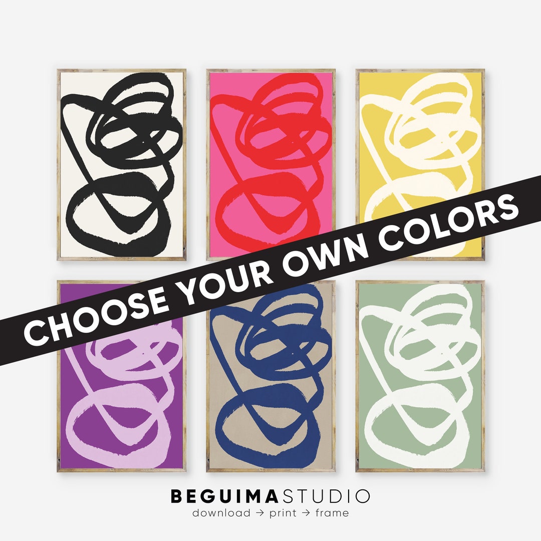 Custom Colors,abstract Wall Art,modern Art Prints,colorful Posters ...