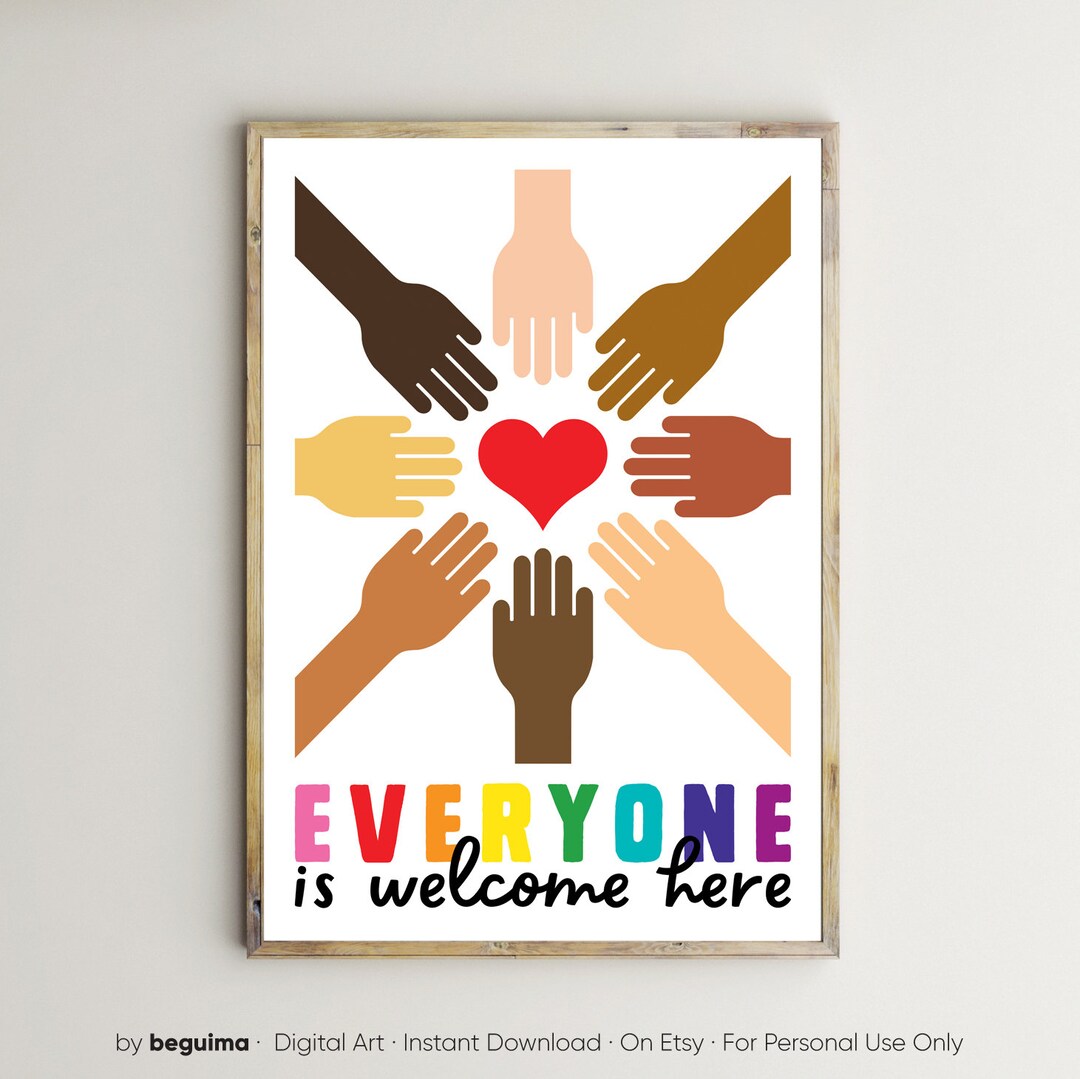 Classroom Decor,teacher Prints,equality,diversity,inclusion,everyone is ...