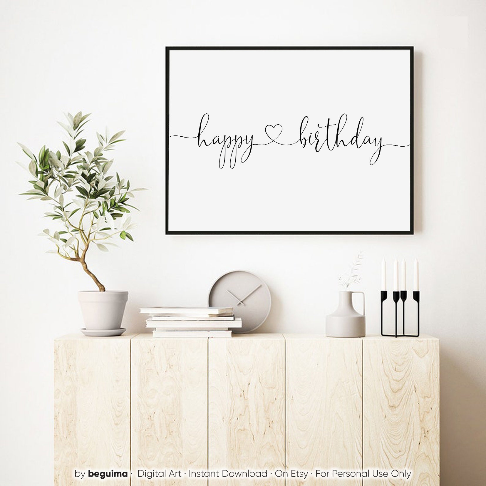 Happy Birthdaybirthday Printprintable Wall - Etsy