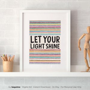 Let Your Light Shine,matthew 5:16,christian Prints Kids Poster Bible ...