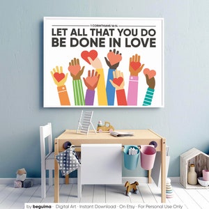 Let All That You Do Be Done in Love,bible Verse Print,1 Corinthians 16: ...
