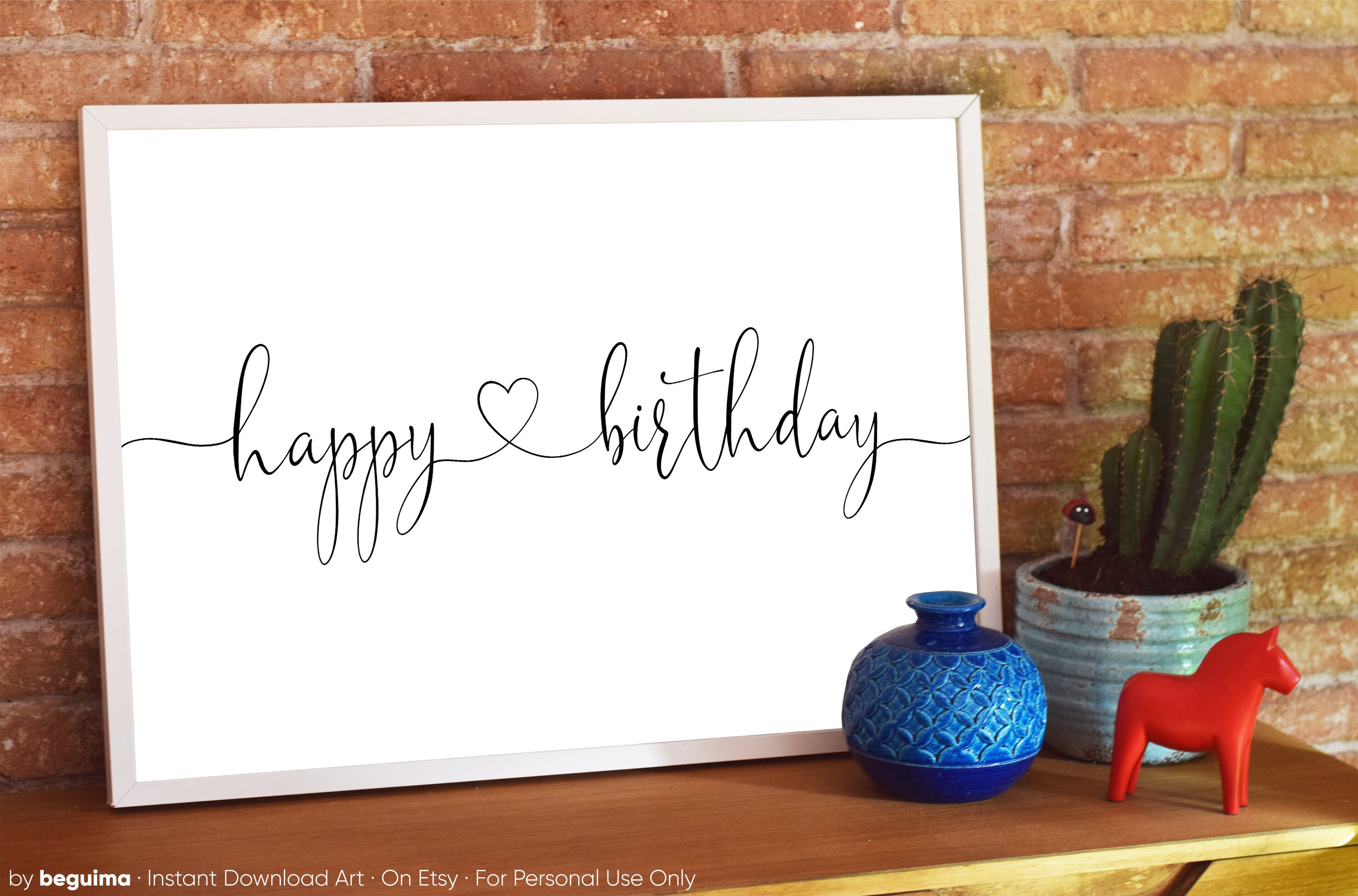 Happy Birthdaybirthday Printprintable Wall | Etsy