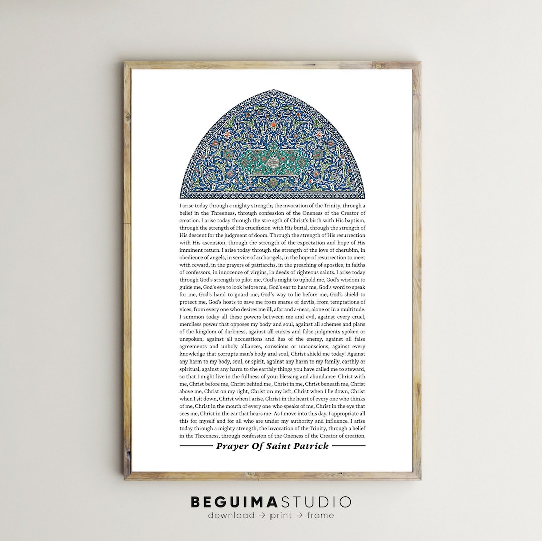 Prayer of St Patrick,saint Patrick's Breastplate,lorica of Saint ...