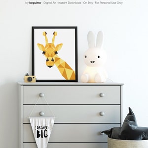 Giraffe Prints Giraffe Wall Art Giraffe Posters Geometric Animal Home ...