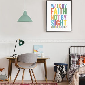 Walk by Faith Not by Sight,bible Verse for Kids,christian Print,2 ...