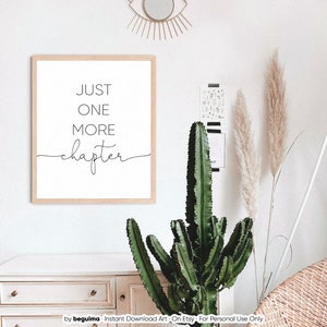 Just One More Chapterbook Wall Artread Printspostergift - Etsy