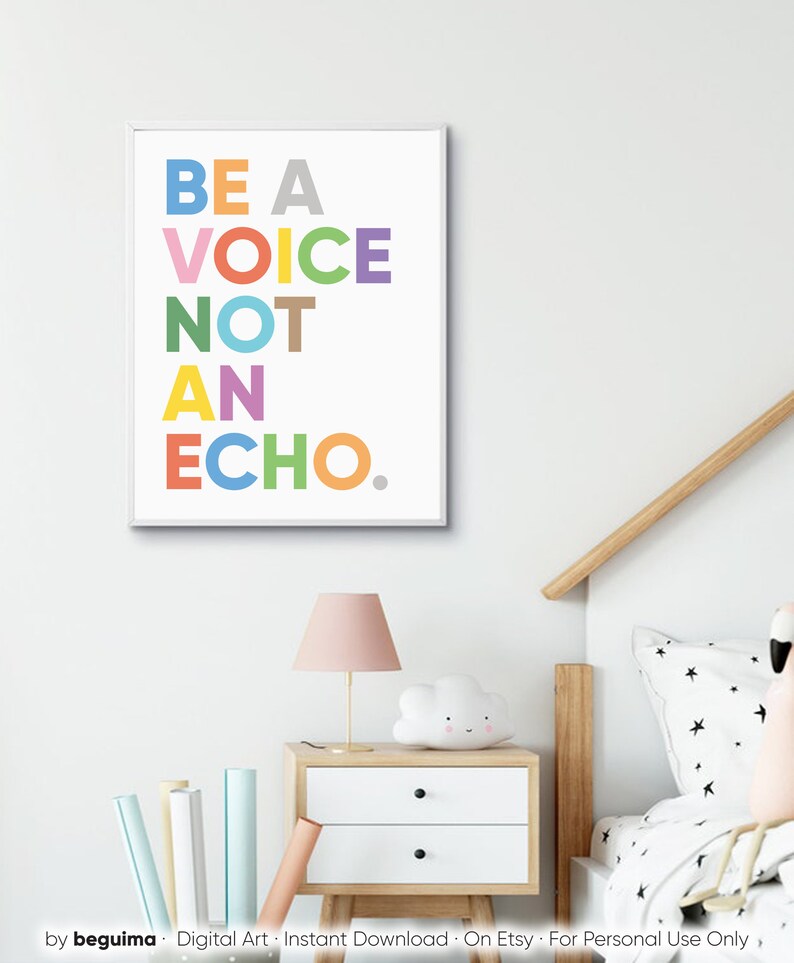 Be A Voice Not an Echoclassroom Decorteacher - Etsy
