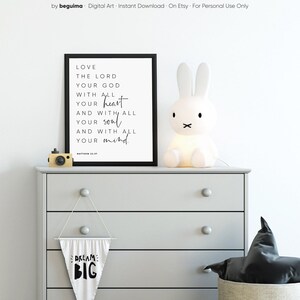 Love the Lord Your God,matthew 22:37,bible Verse Print,christian Wall ...