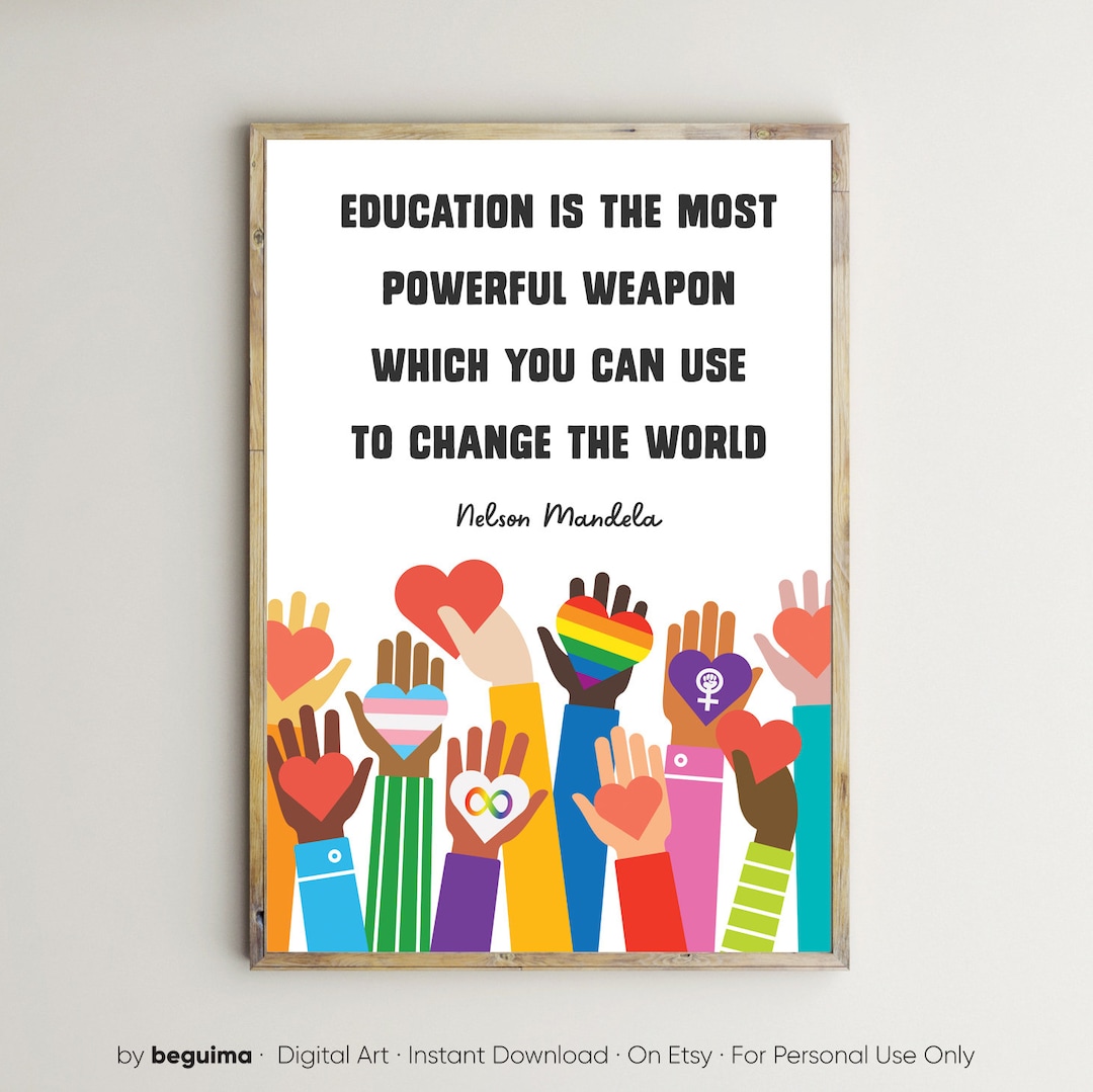 Nelson Mandela Inspirational Quotes,classroom Decor,diversity Prints ...