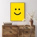 Smiley Print,smiley Poster,smiley Wall Art,yellow Wall Art,fun,trendy ...