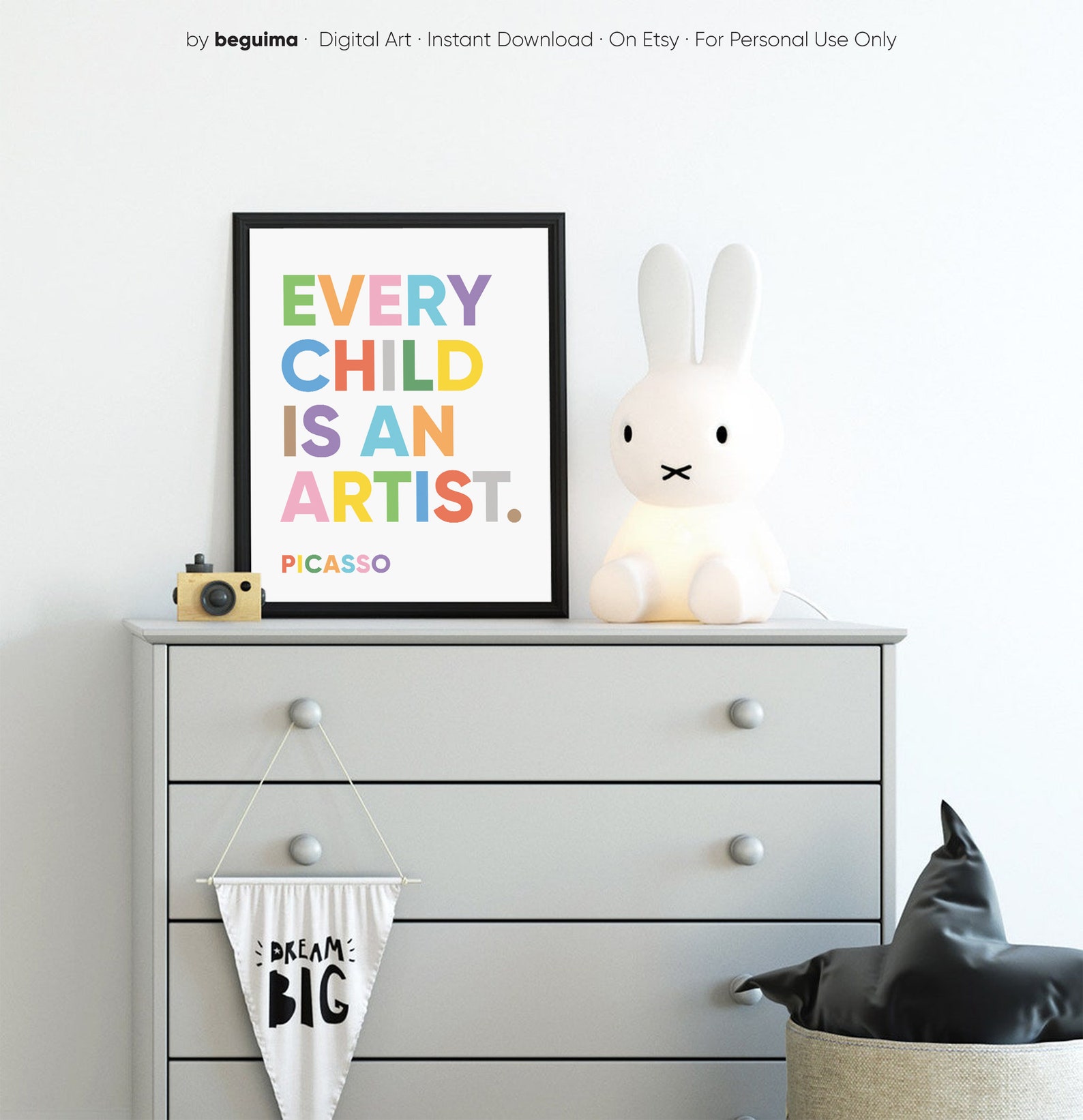 Every Child is an Artist,pablo Picasso,inspiring Print,quotes for Kids ...