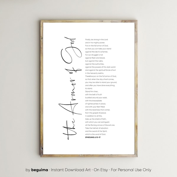 Ephesians 6 10 - Etsy