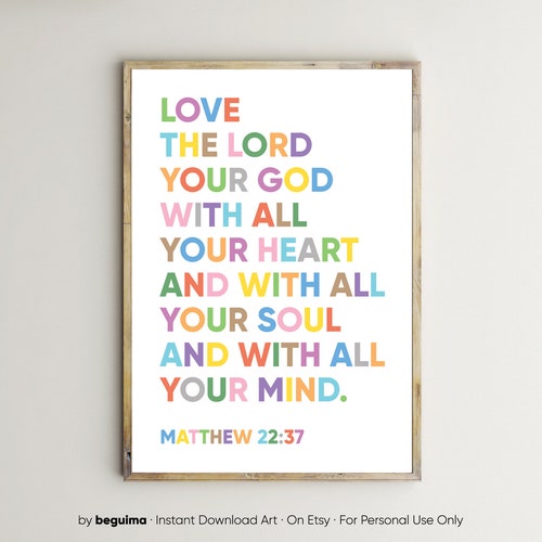 Kids Bible Verse Wall Art Scripture Posters Church Sunday - Etsy