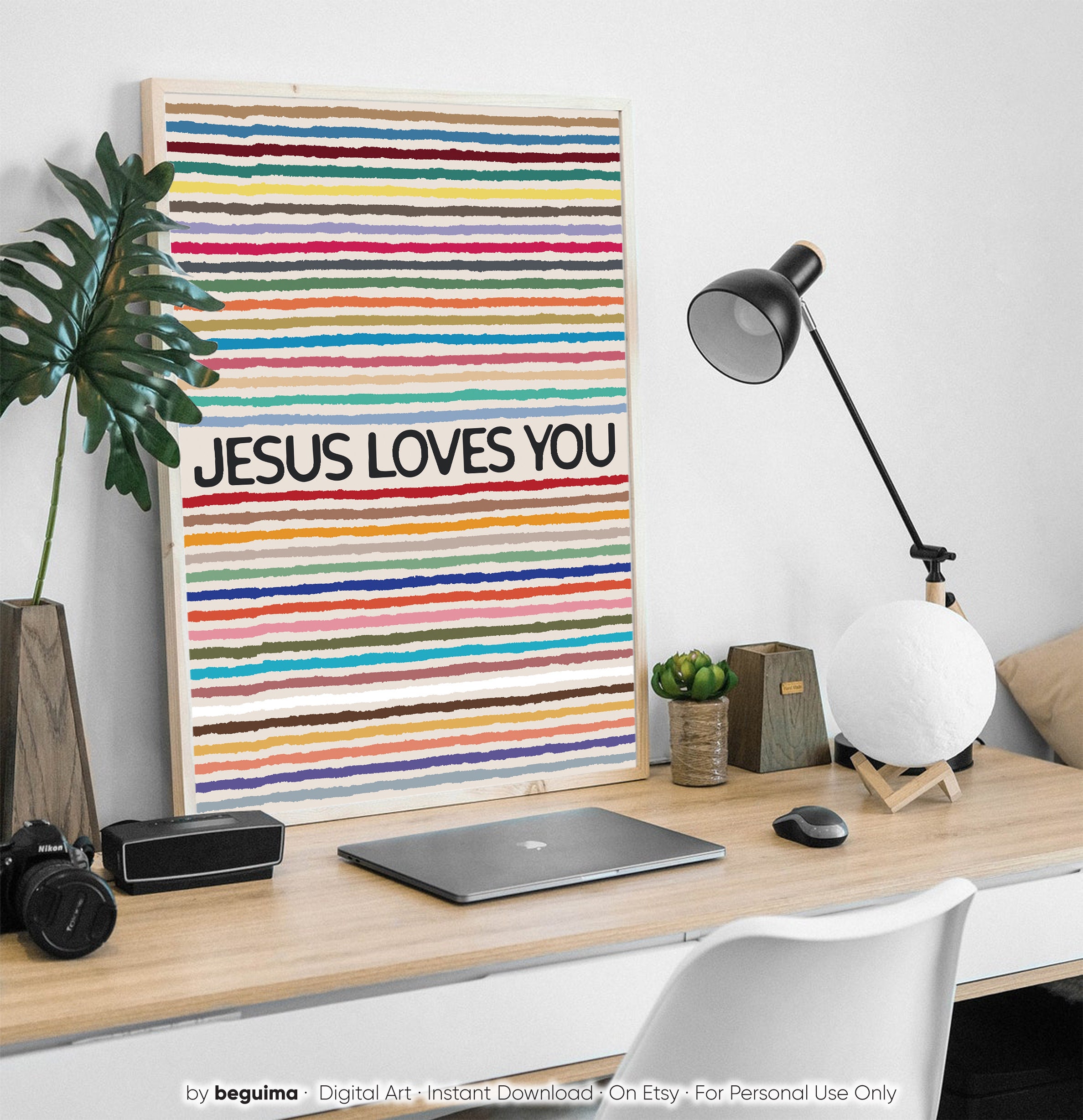 Jesus Loves You,christian Prints Bible Verse Kids Printable Wall Art ...