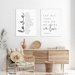 Christian Biblical Prints,let All That You Do Be Done in Love,love is ...