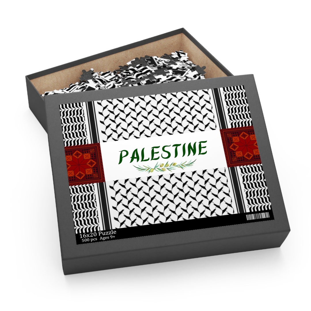 Palestine Themed 500 Piece Puzzle, Family Fun Activities, Keffiyeh Art ...