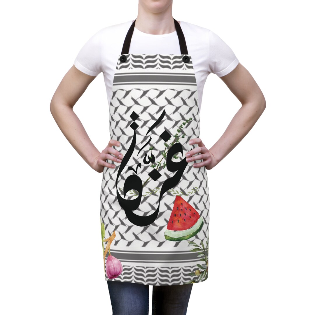 Gaza Motifs Kitchen Apron, Watermelon Slices, Backyard Cooking ...