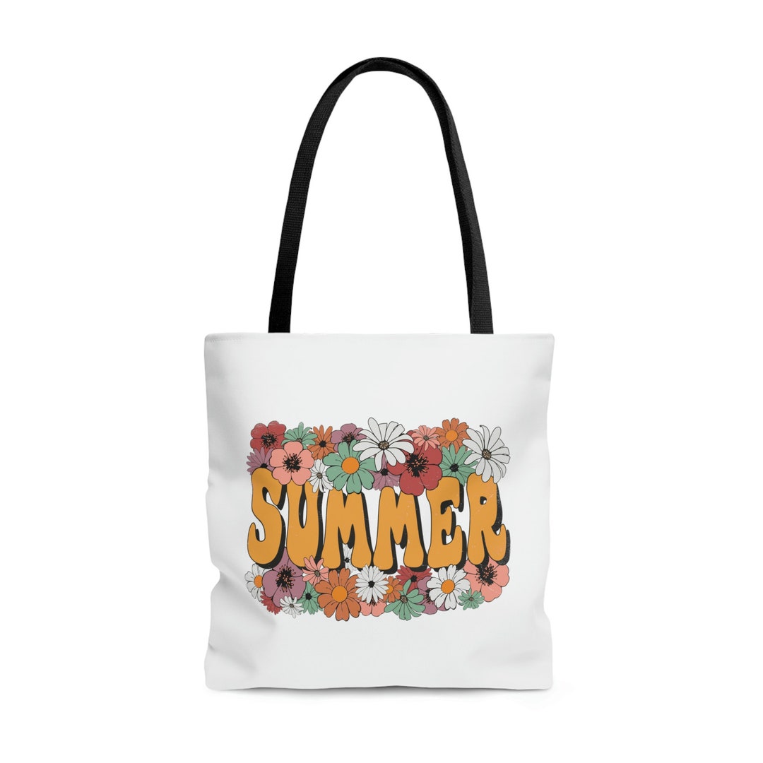 Floral Summer Tote Bag Grocery Bag Book Bag Beach Tote Bag Ecofriendly ...