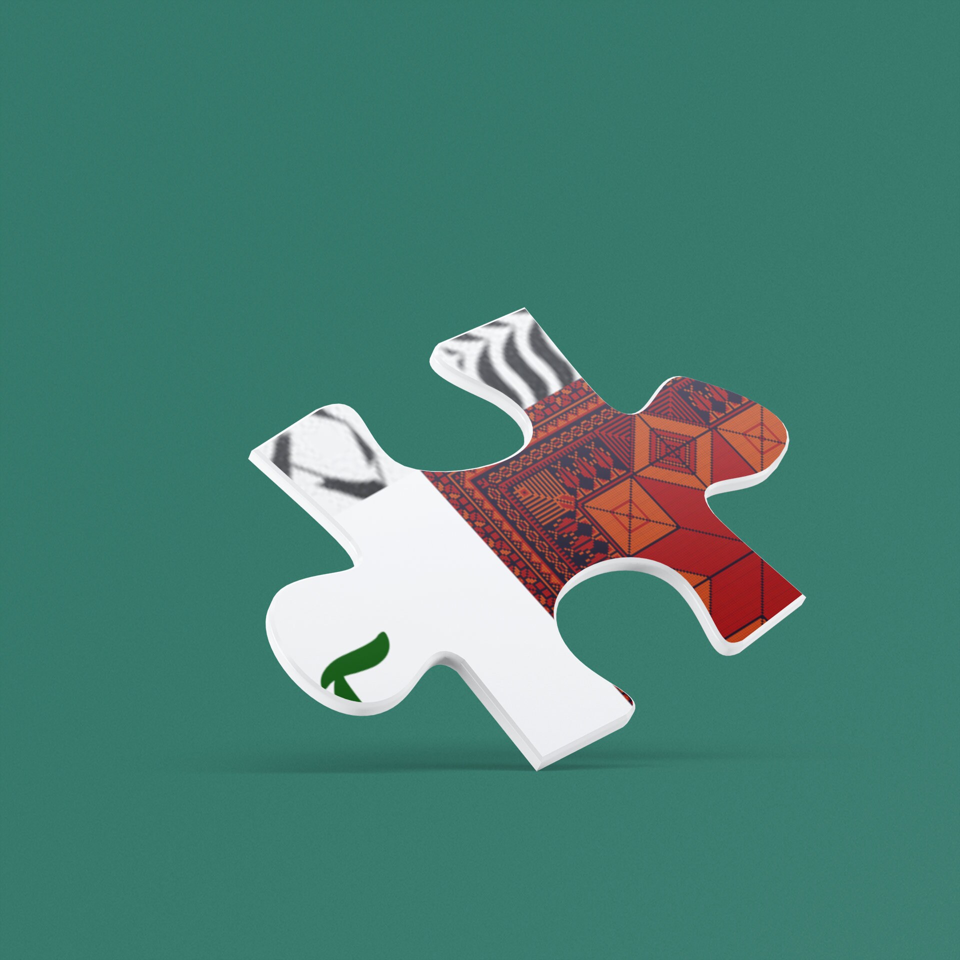 Palestine Themed 500 Piece Puzzle, Family Fun Activities, Keffiyeh Art ...