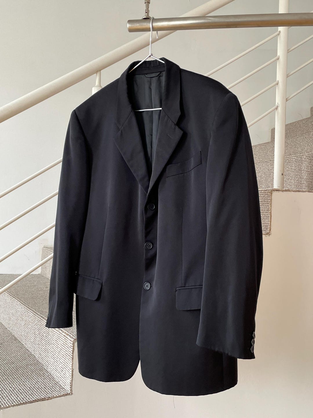 Mens HELMUT LANG Blazer Sport Coat Suit Jacket 1999 Wool Vintage 90s ...