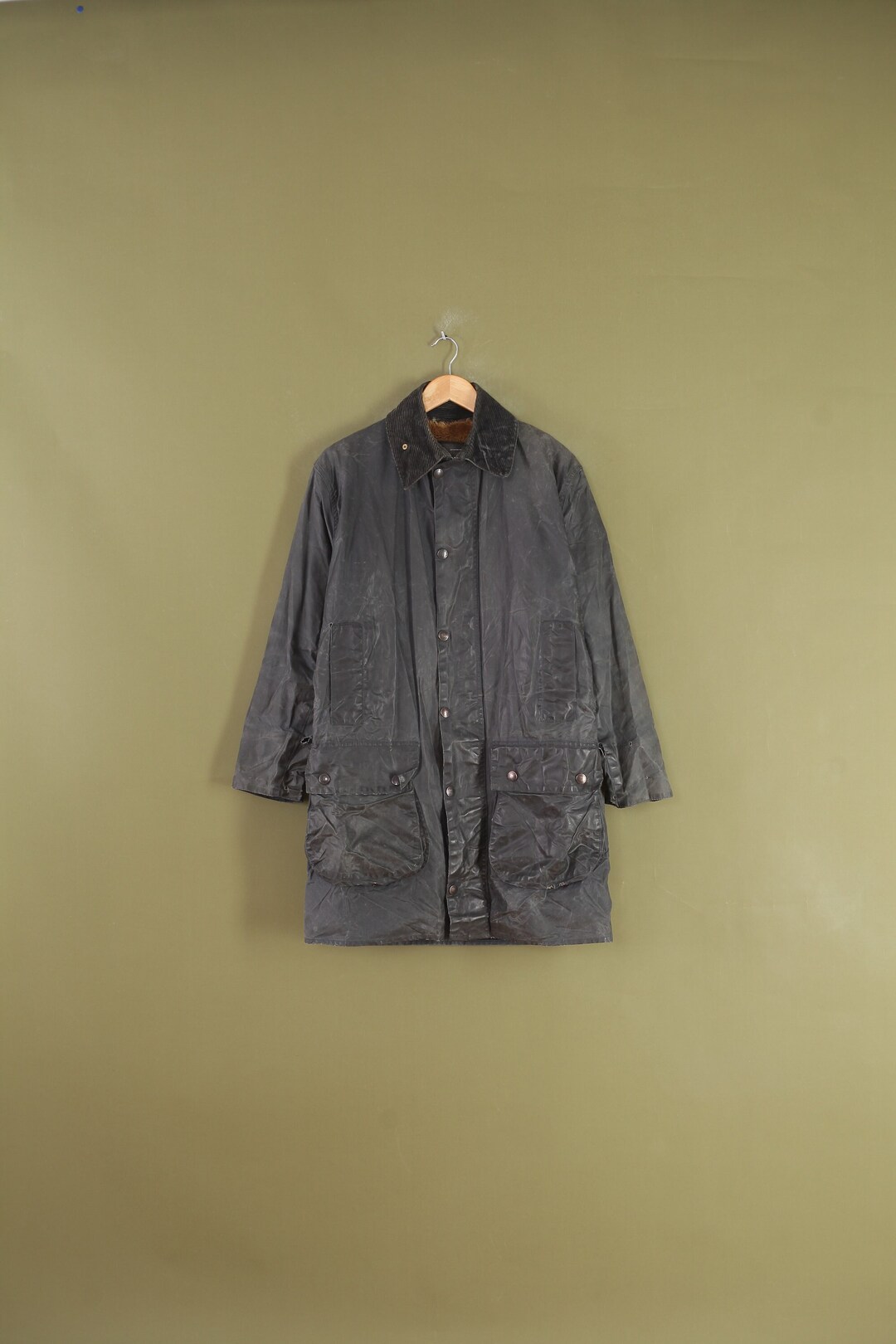 Vintage Mens BARBOUR Border Wax Waxed Jacket Coat Lined - Etsy