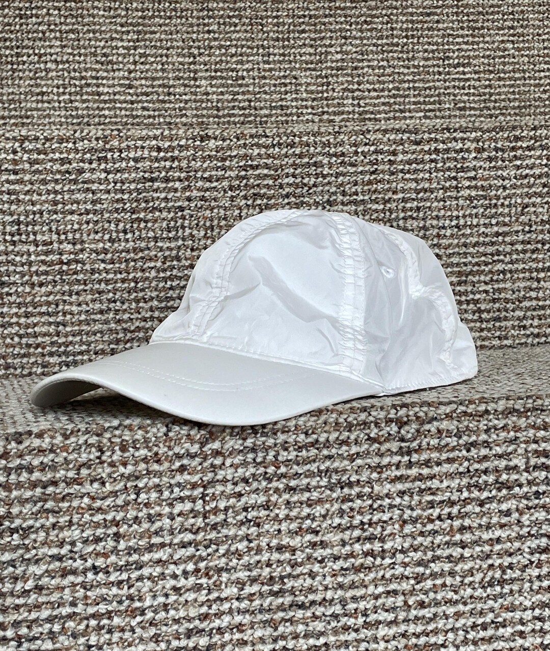 PRADA Cap Baseball Nylon Hat White Vintage Red Tab Womens Size M - Etsy