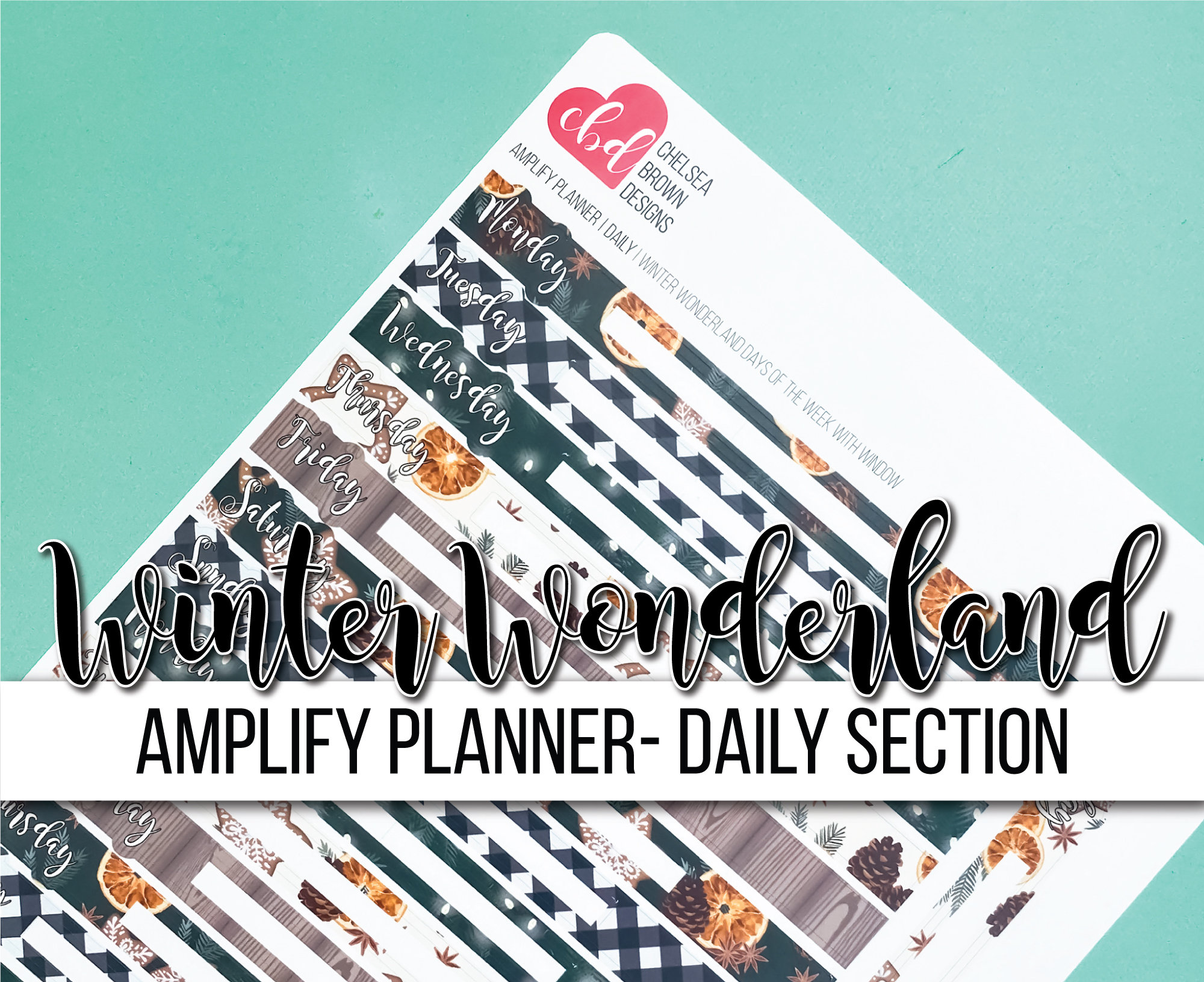 DAILY Days of the Week Winter Wonderland Daily Section of - Etsy