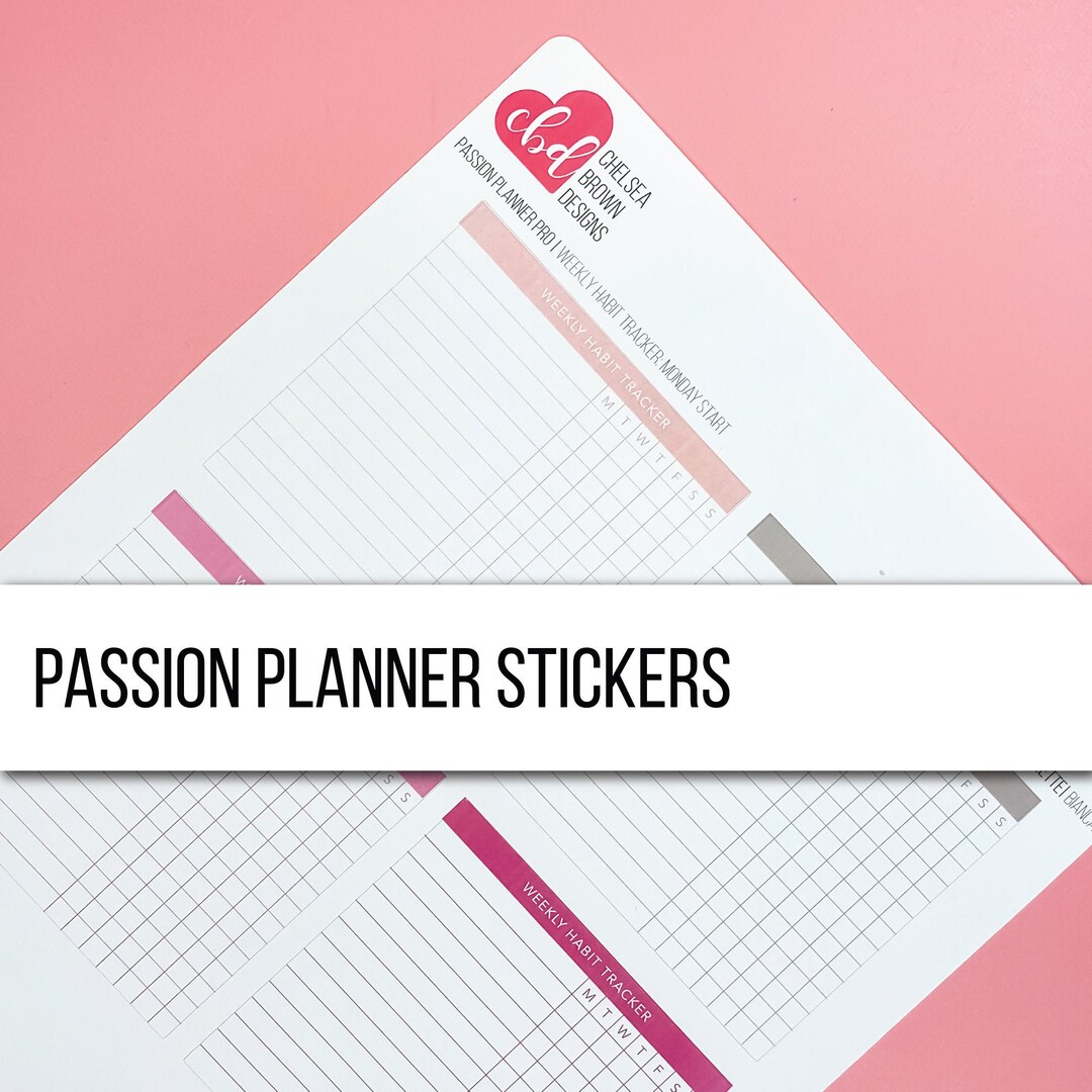 Weekly Habit Tracker Planner Sticker Multi-color Option - Etsy
