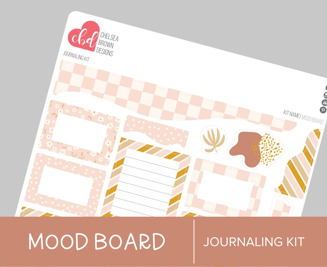Mood Board Journaling Stickers Amplify Planner Stickers - Etsy